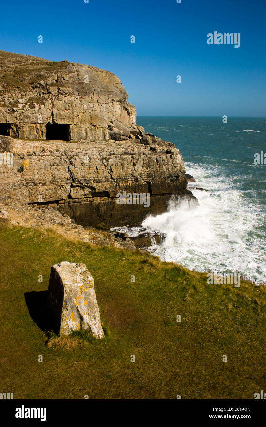 Tilly Whim quarry at Durlston Country Park, Swanage, Dorset Stock Photo ...