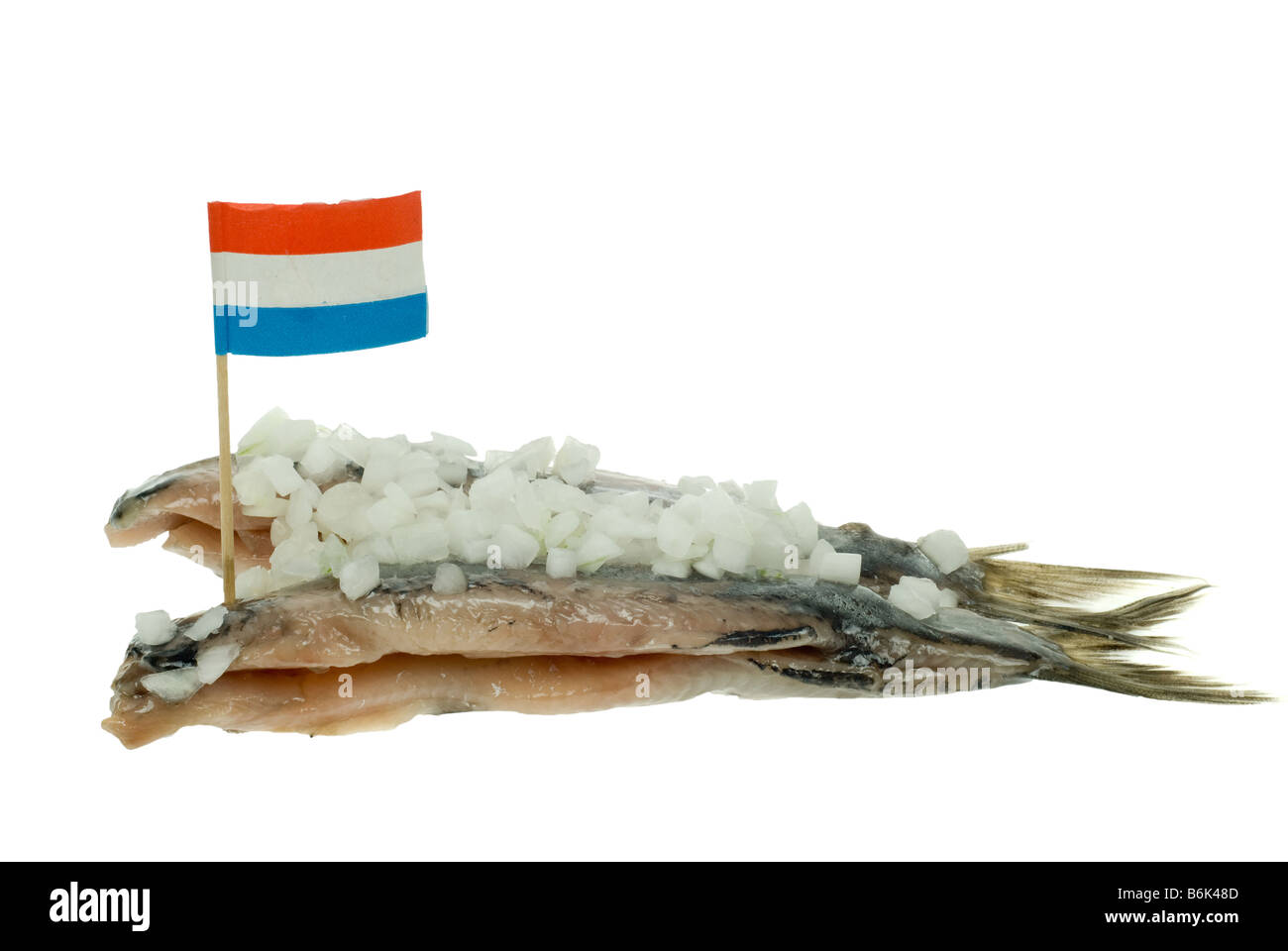 dutch herring isolated on white background Stock Photo - Alamy
