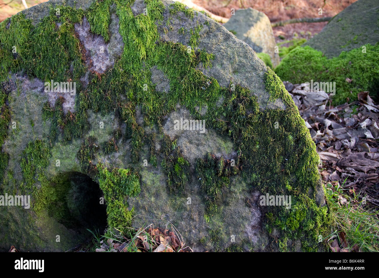 Hathersage Mill stones Peak District National Park, Derbyshire Stock ...