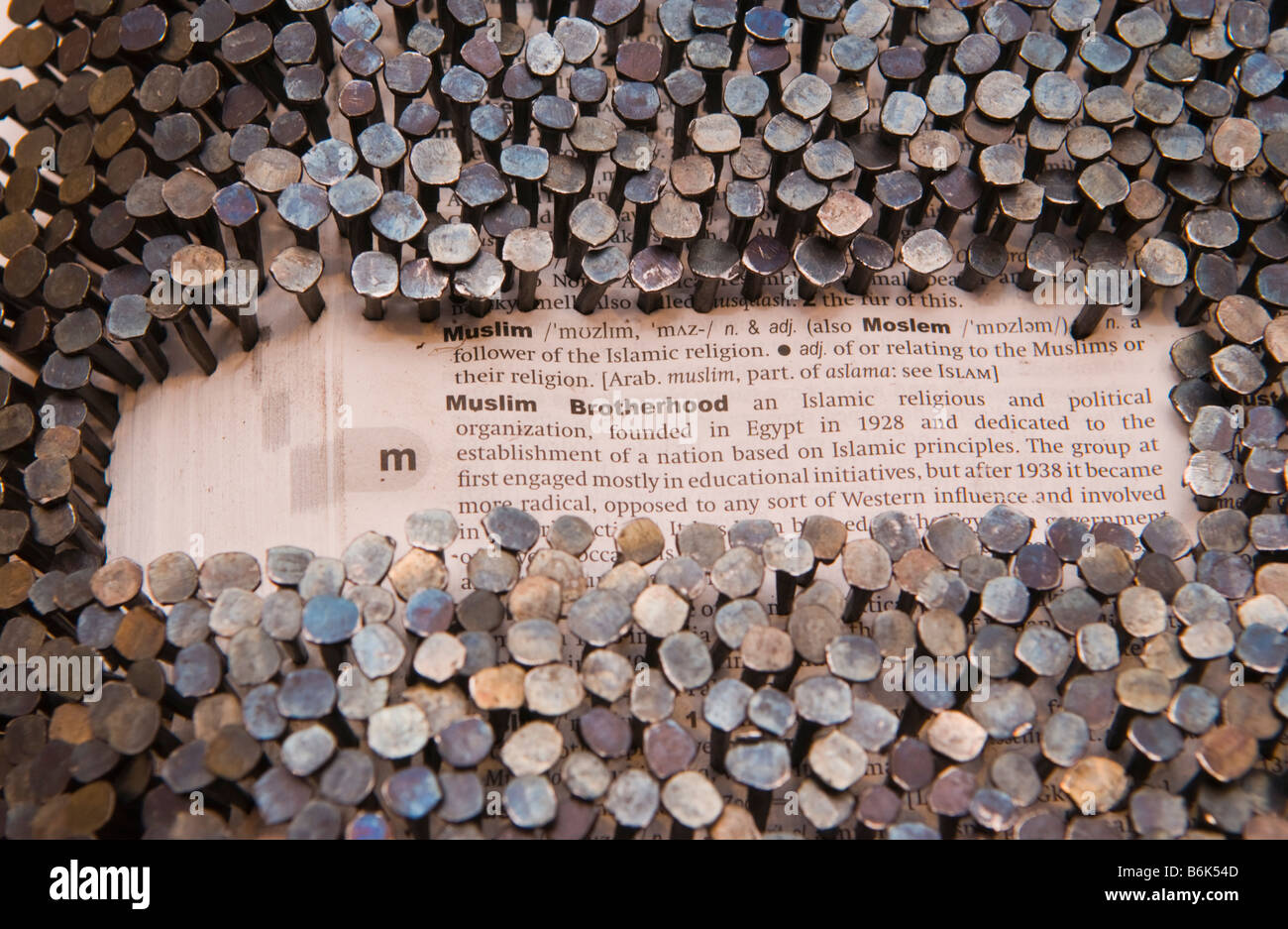 Typecast an artwork by the artist Welsh David Garner Stock Photo - Alamy