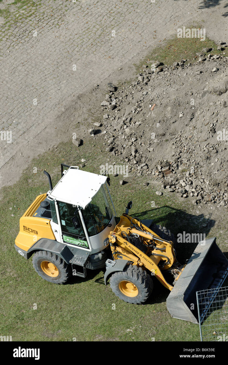 The top view on the tractor bulldozer Stock Photo - Alamy