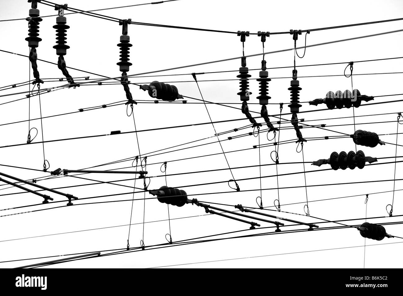 Catenary cable Black and White Stock Photos & Images - Alamy