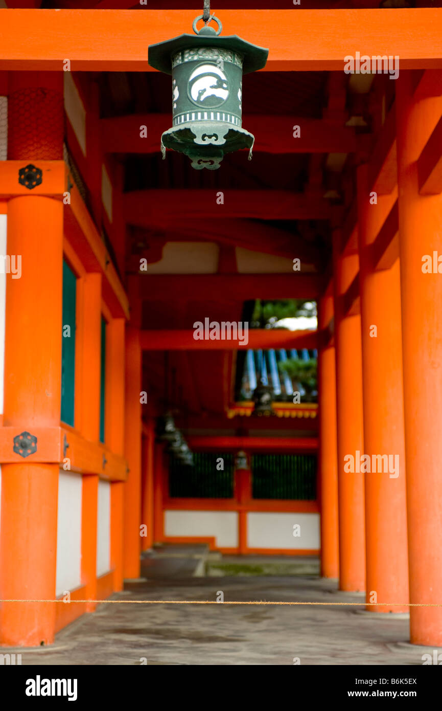 Row of pillars in the Heian Shrine in Kyoto, Japan Stock Photo - Alamy