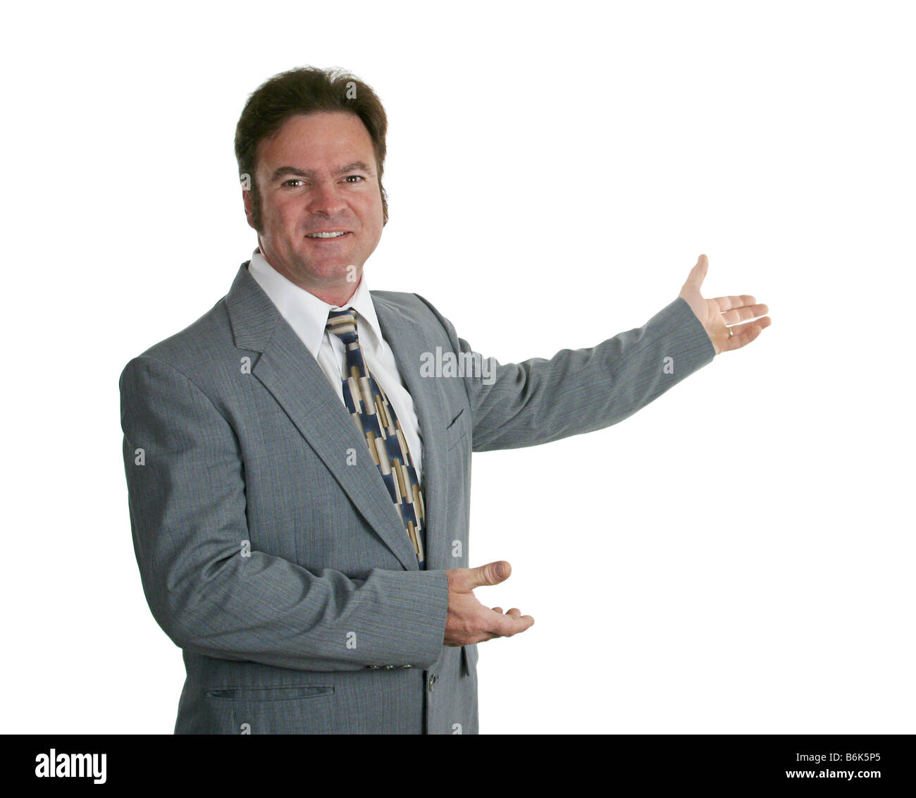 A businessman or salesman making a presentation Isolated Stock Photo ...