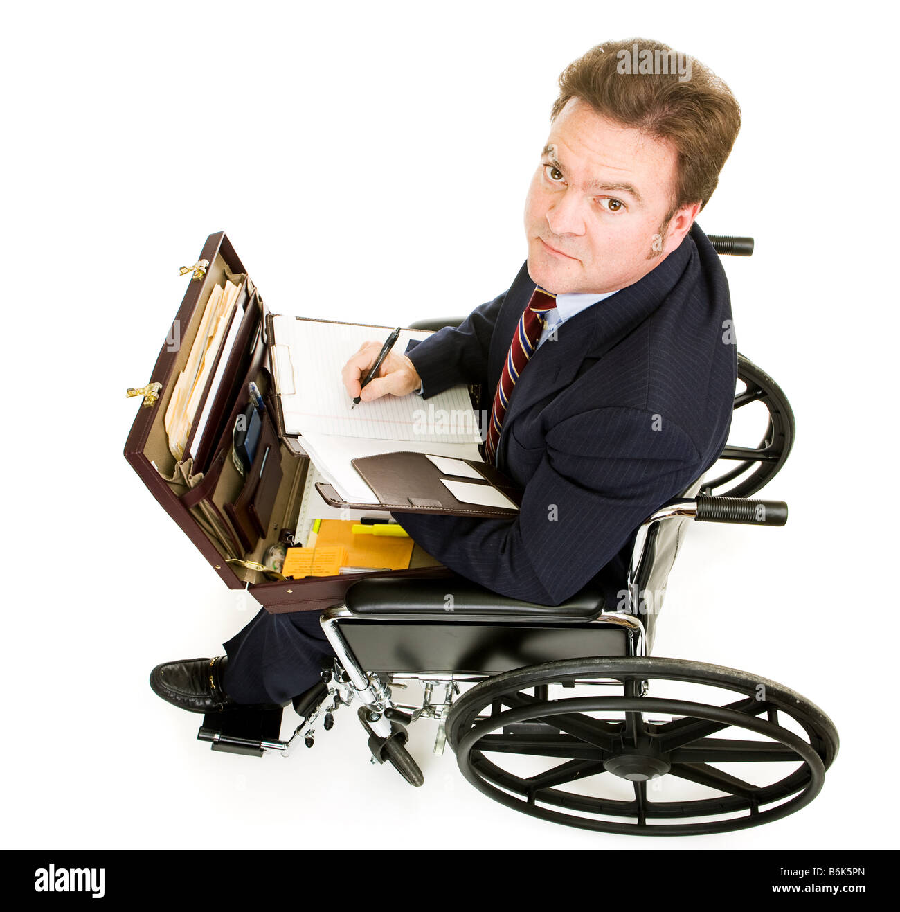 Worker in wheelchair Cut Out Stock Images & Pictures - Alamy