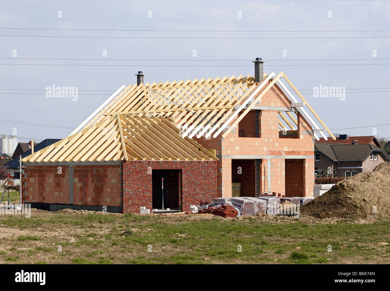 house new building construction building site Stock Photo - Alamy