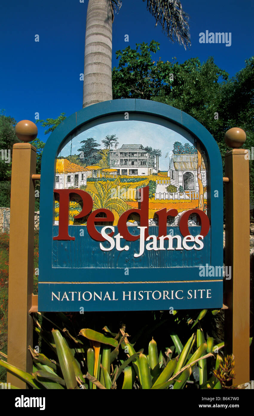Grand Cayman Pedro St James National Historic Site sign the castle ...