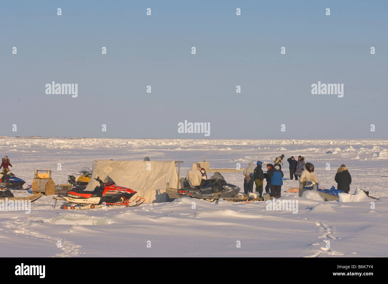Inupiaq subsistence whalers and residents of Barrow Alaska come ...