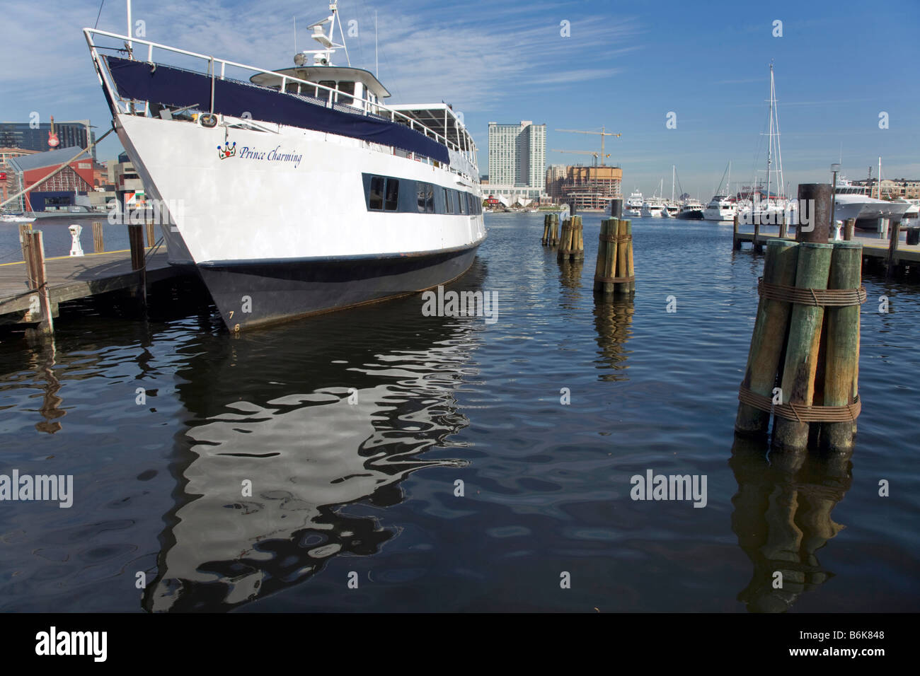Harbor tour boat at the Inner Harbor in downtown Baltimore Maryland ...