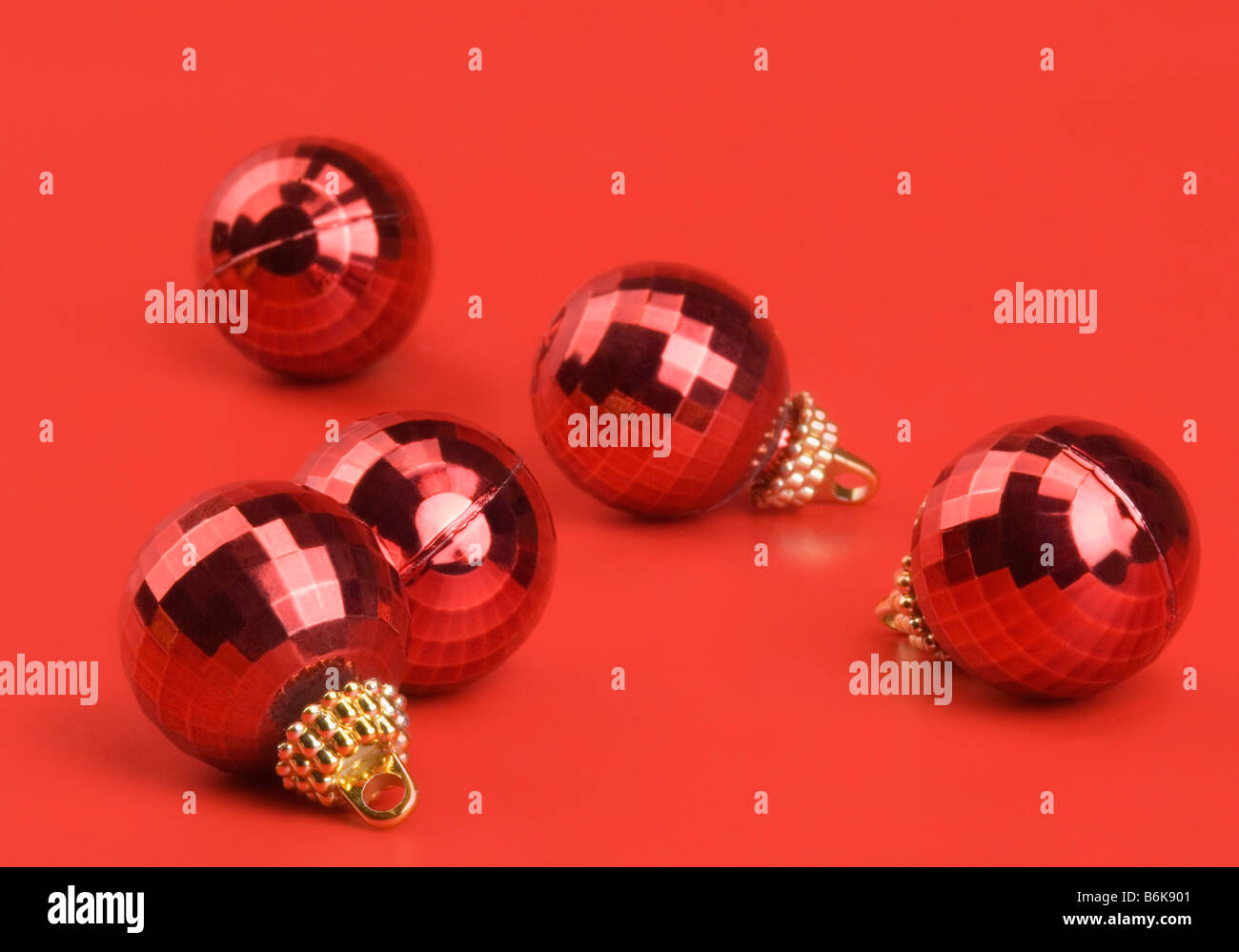 Five festive christmas baubles hi-res stock photography and images - Alamy