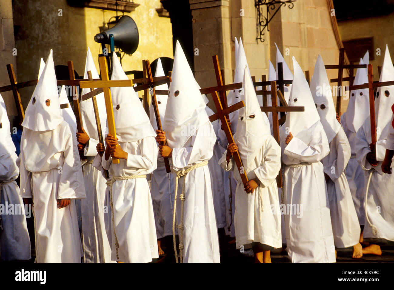 "Procession of Silence" during Holy Week, Queretaro, Mexico Stock Photo ...