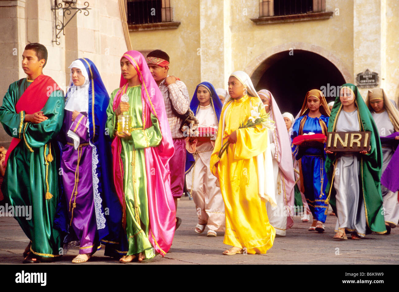 "Procession of Silence" during Holy Week, Queretaro, Mexico Stock Photo ...