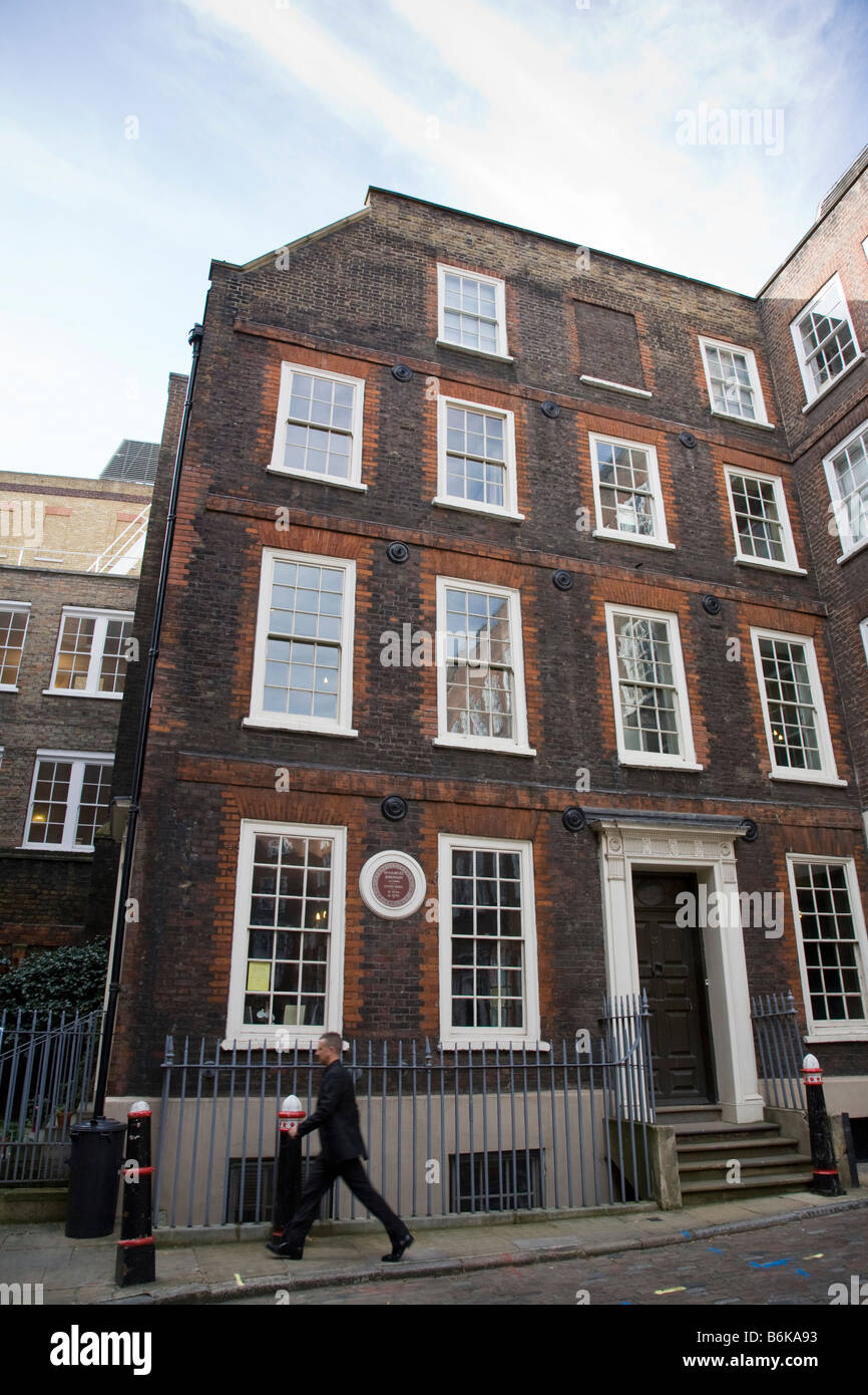 Dr Johnson's House, 17, Gough Square, London, where he lived and worked ...