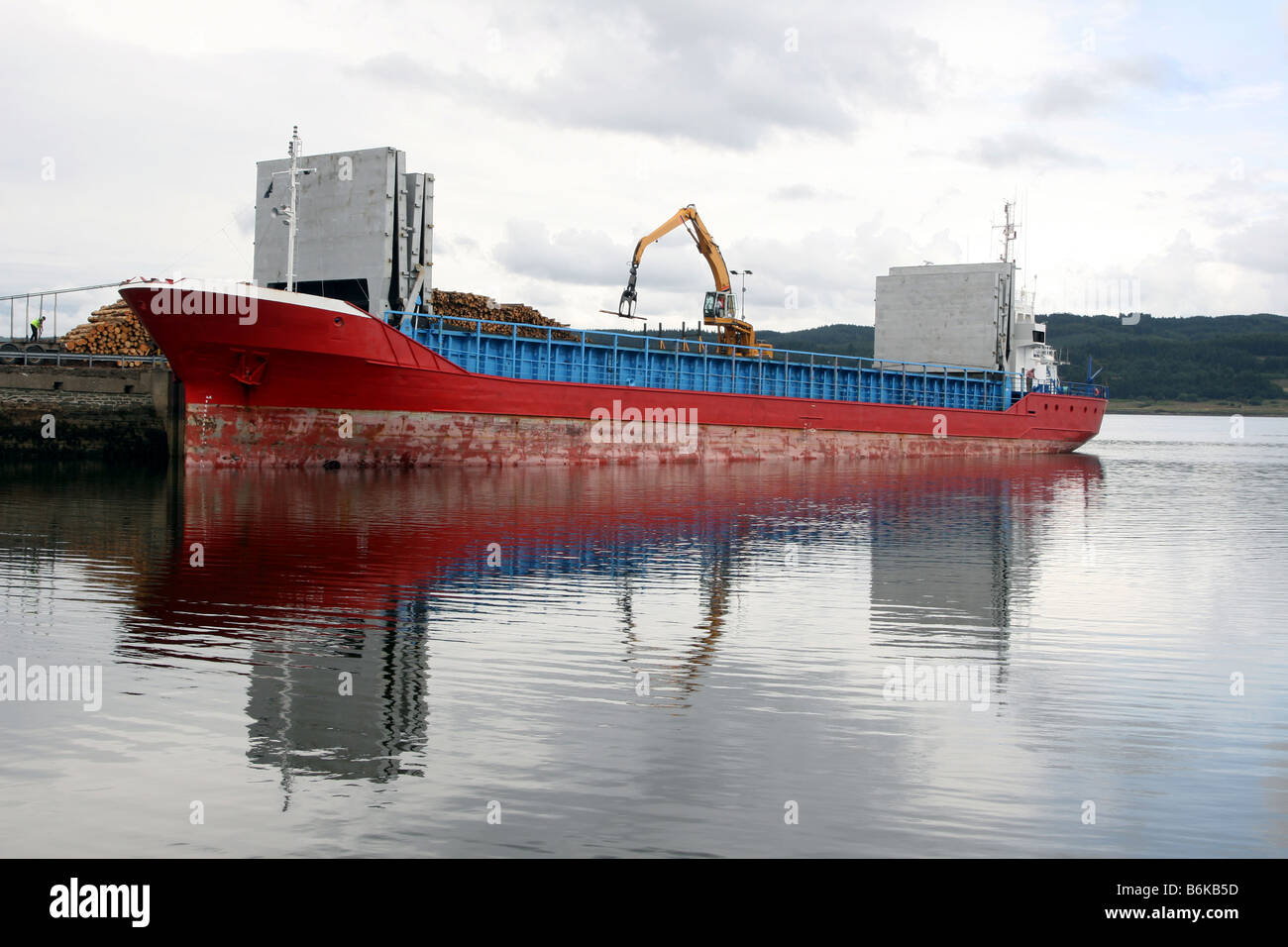 Cargo Vessel Loading Timber High Resolution Stock Photography and ...