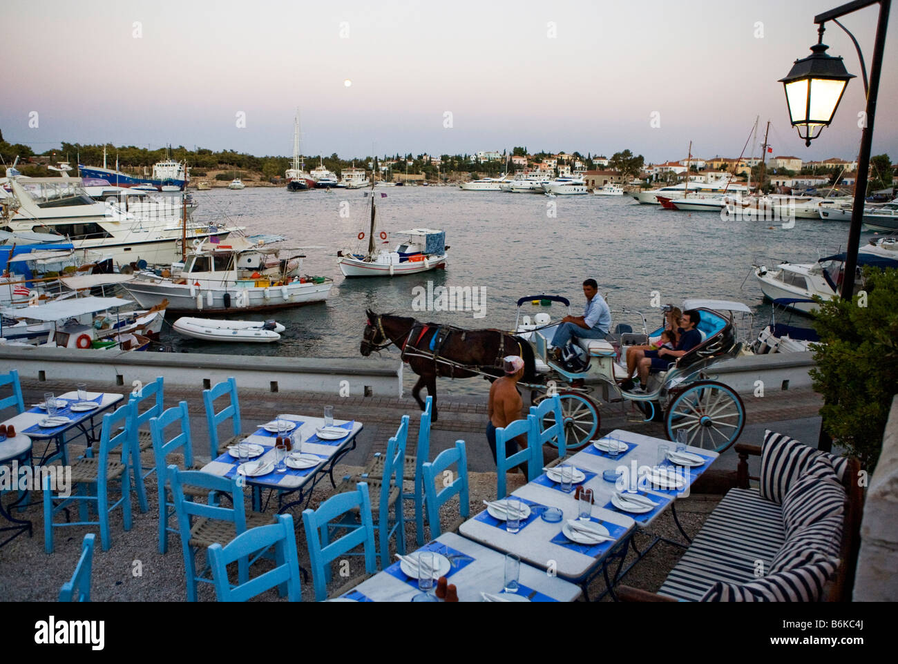 Table spetses greece greek islands hi-res stock photography and images ...