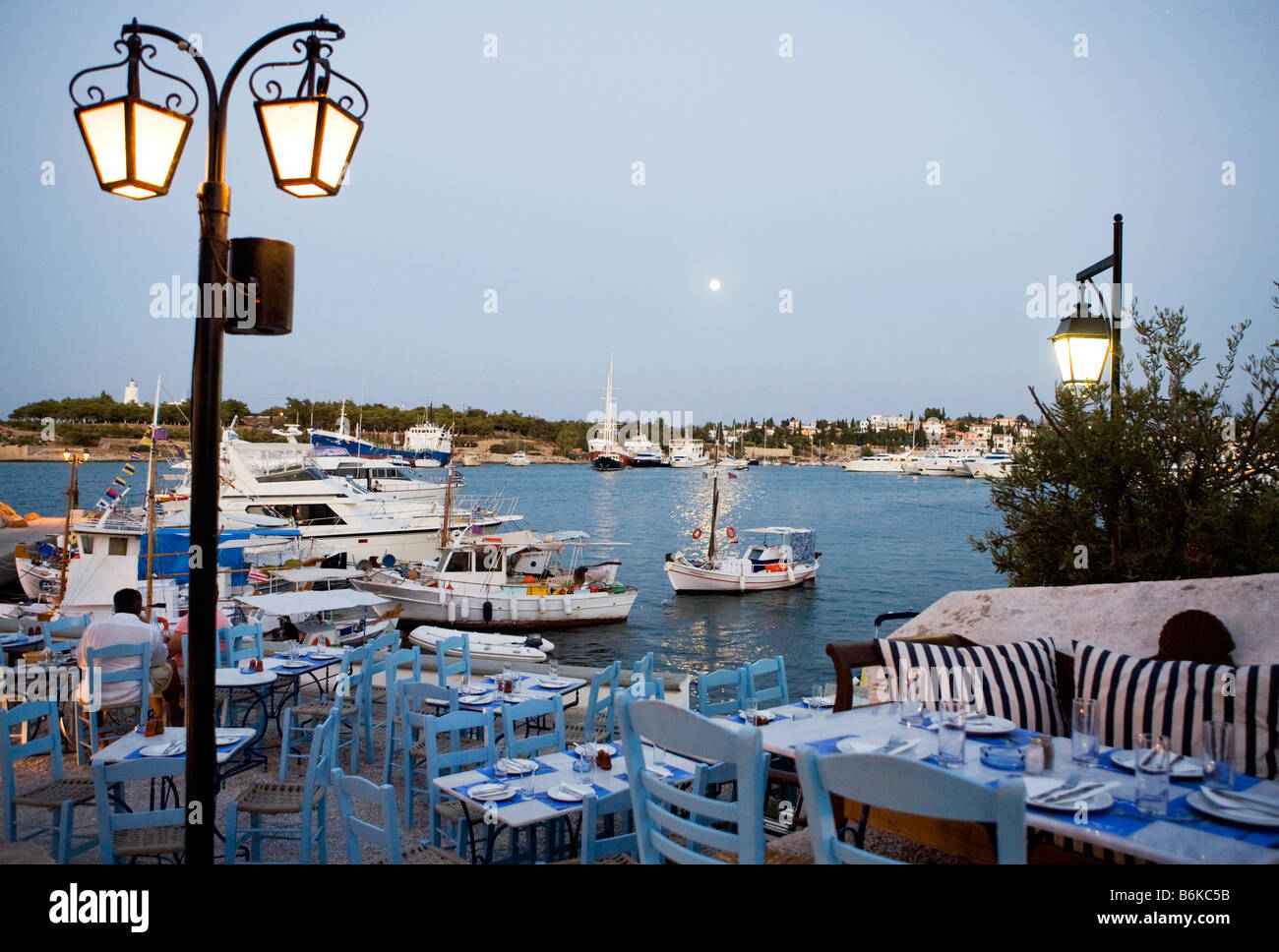 Table spetses greece greek islands hi-res stock photography and images ...