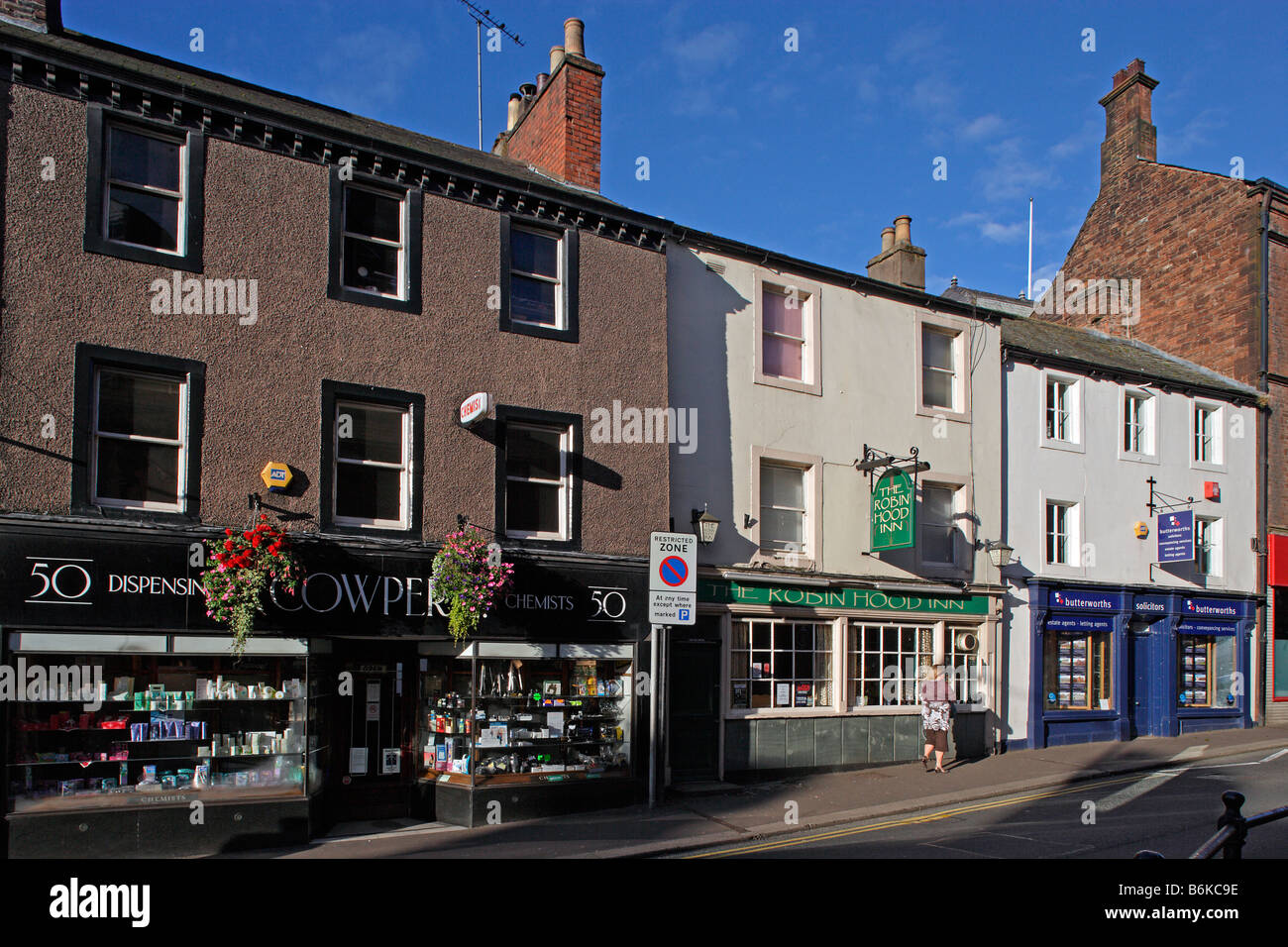 Penrith Lowther St typical buildings Lake District Cumbria UK Stock ...