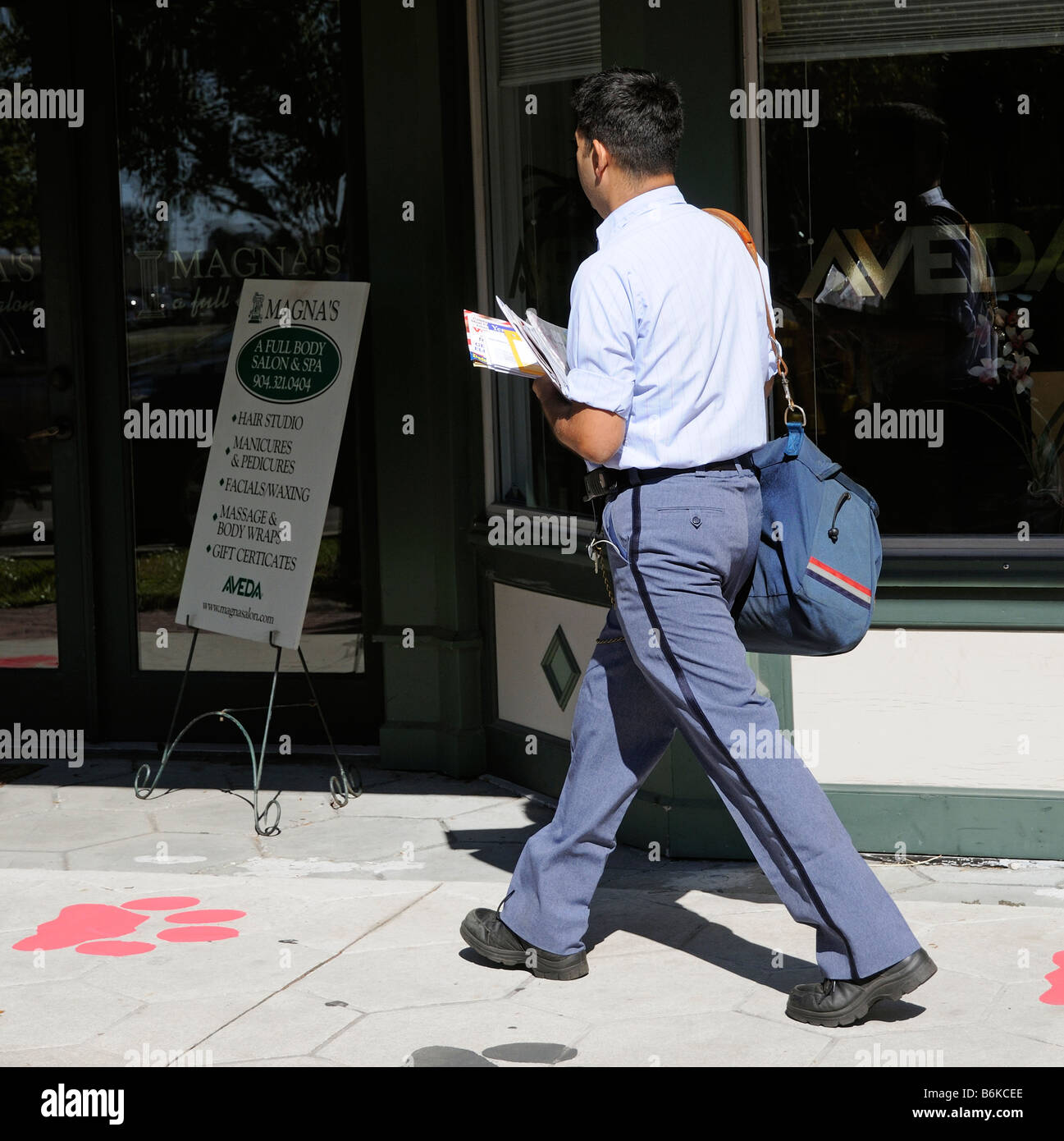 postman mailman delivering letters Amelia Island Florida USA Stock ...