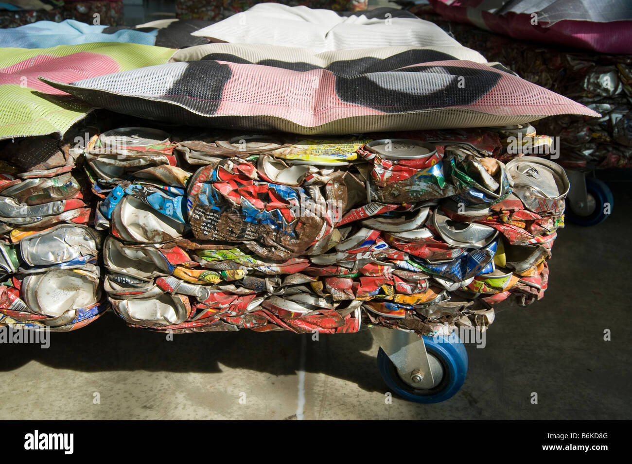 Israel Hiriya the recycling museum used aluminium tins crushed into ...