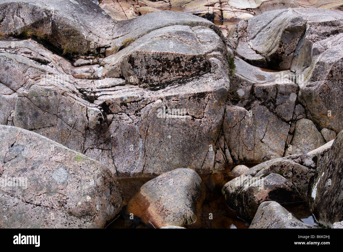 Eroded rocks in Glen Etive Scotland Stock Photo - Alamy