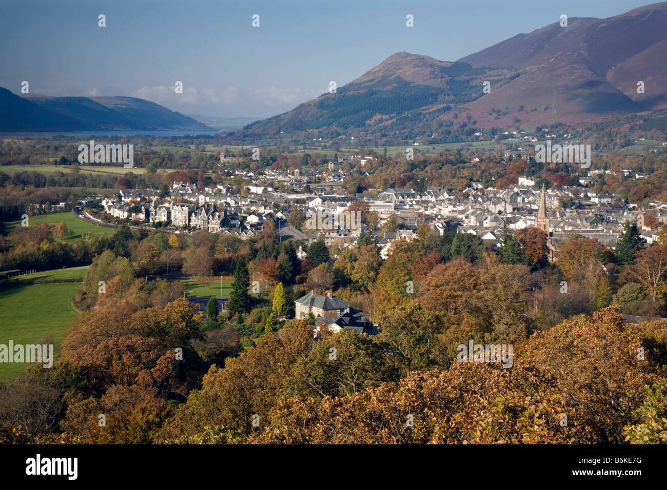 The town of Keswick nestles at the foot of the Skiddaw Forest in the ...