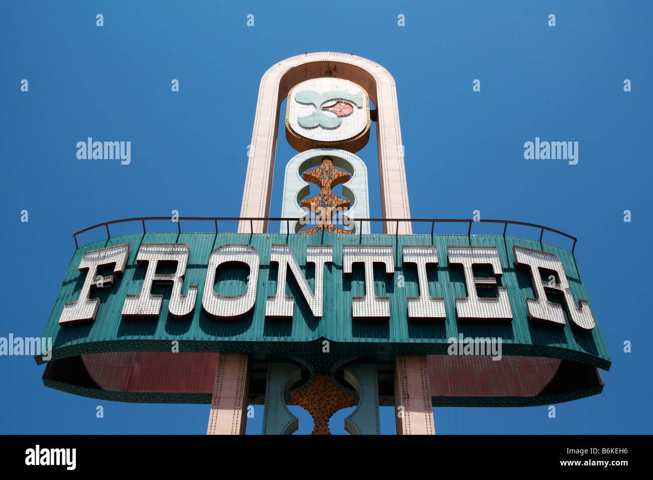 Frontier sign Las Vegas Stock Photo - Alamy