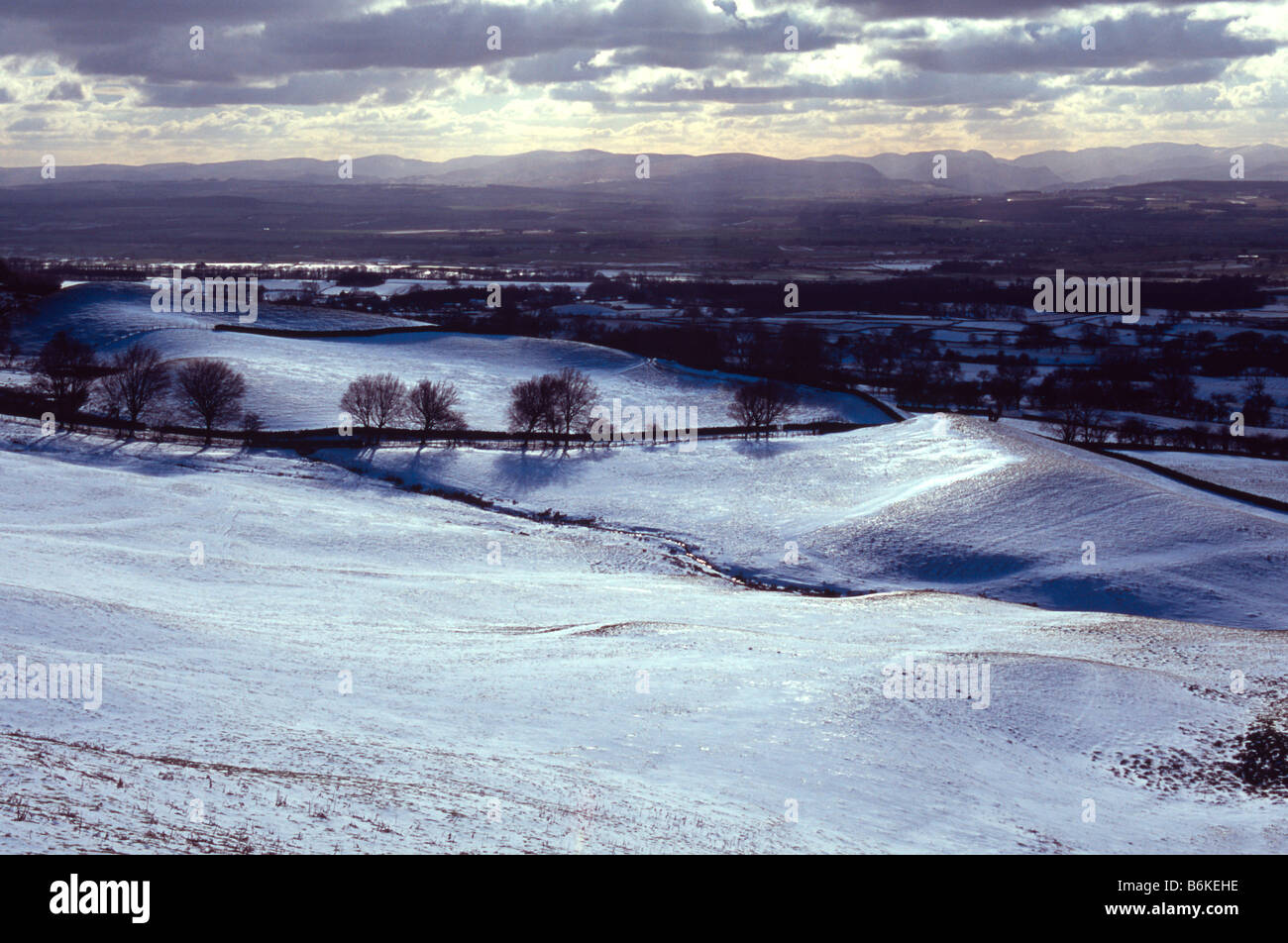 lake district mountains on horizon alston moor snowy windswept moors ...