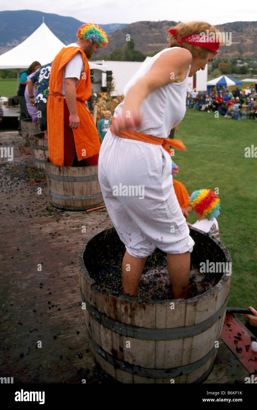 Grape Stomping Competition at Festival of the Grape, Oliver, BC ...