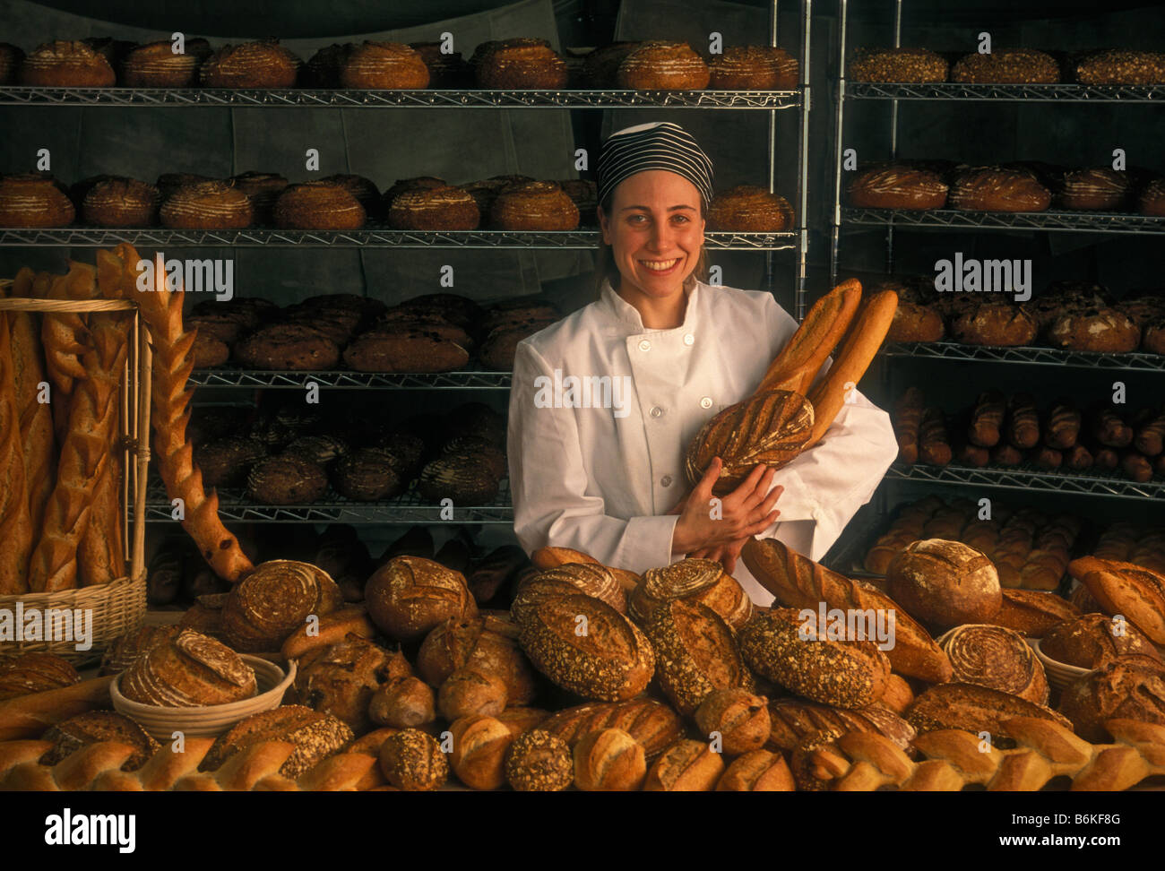 female baker art science food occupation culinary small business Stock ...