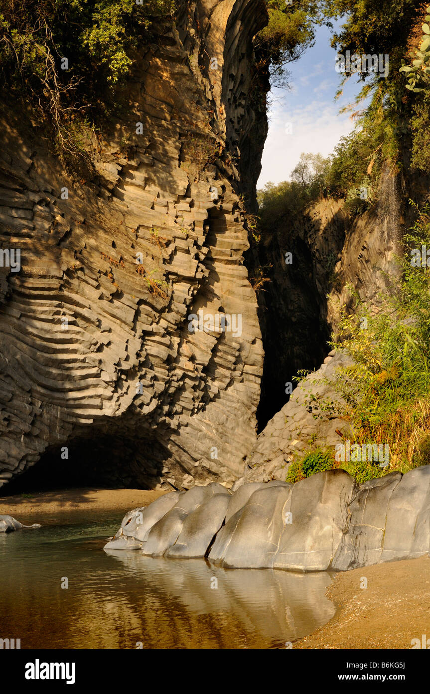 The Alcantara Gorge Sicily, Italy Stock Photo - Alamy