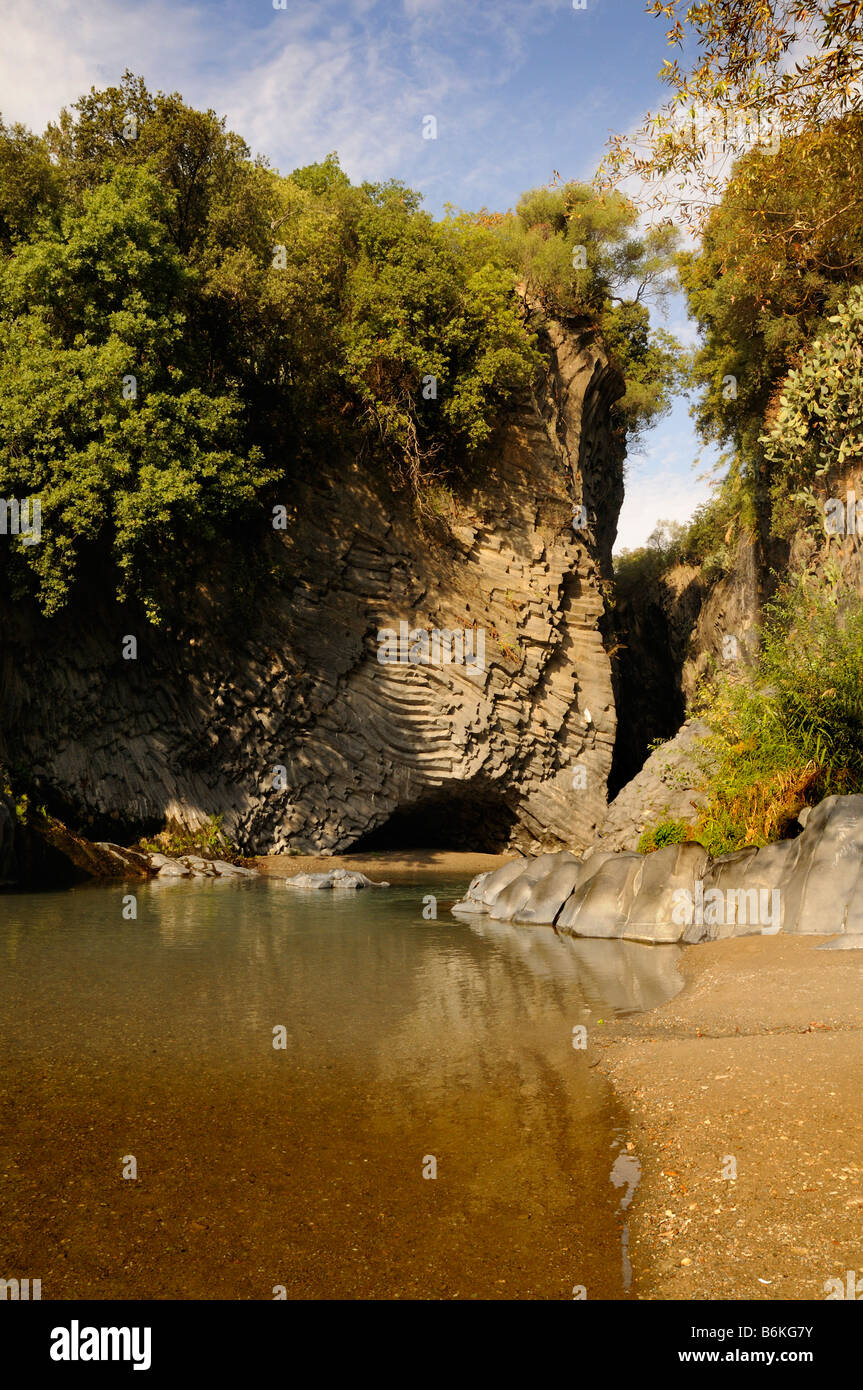 The Alcantara Gorge Sicily, Italy Stock Photo - Alamy