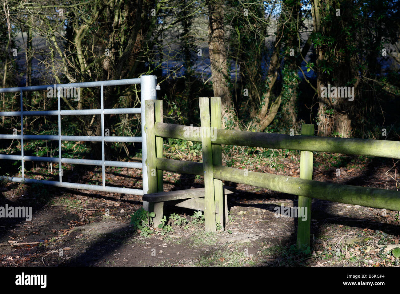 metal gate entrance to field Stock Photo - Alamy