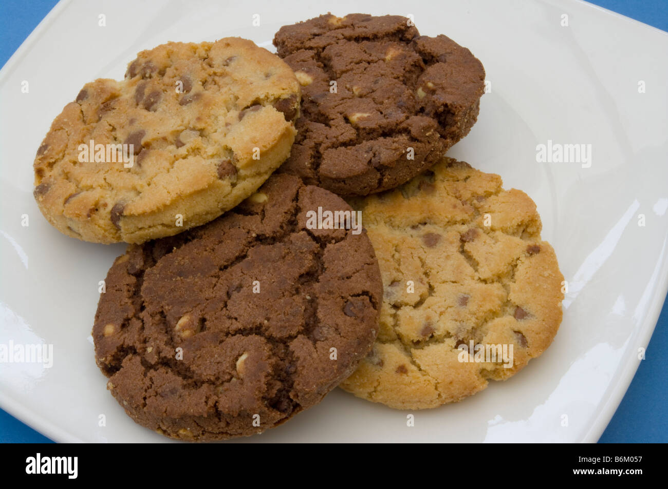 Four chocolate chip cookies hi-res stock photography and images - Alamy