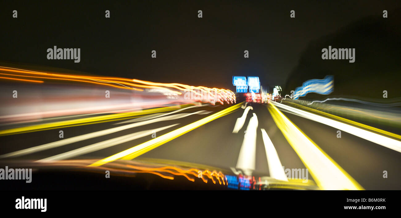 Autobahn at night hi-res stock photography and images - Alamy