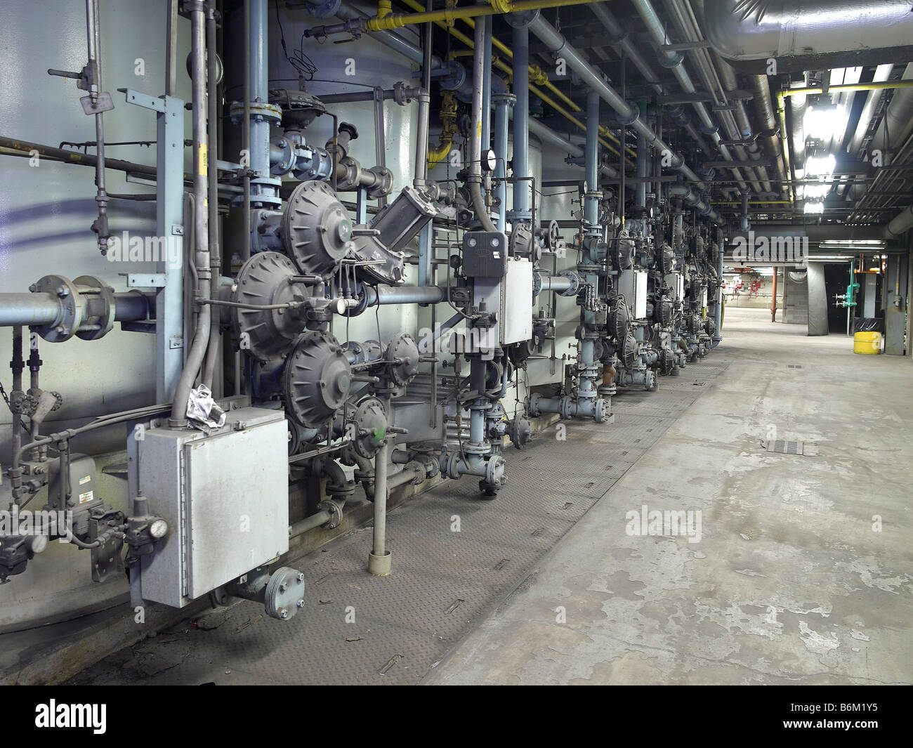 Machinery In Power Plant Industrial Interior, Minnesota, USA Stock ...
