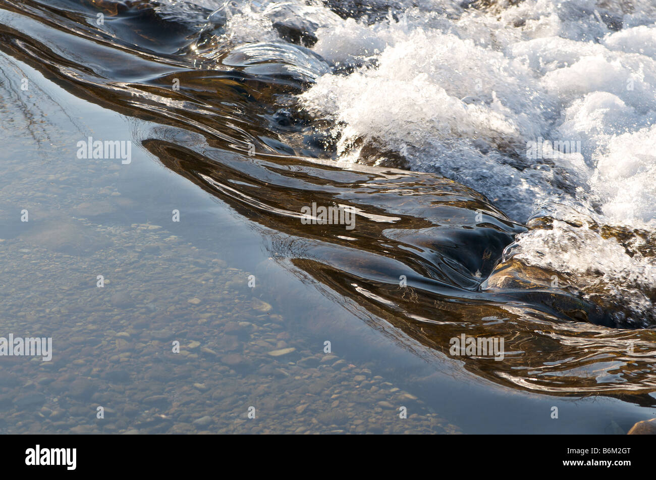 flowing water on a small cascade Stock Photo - Alamy