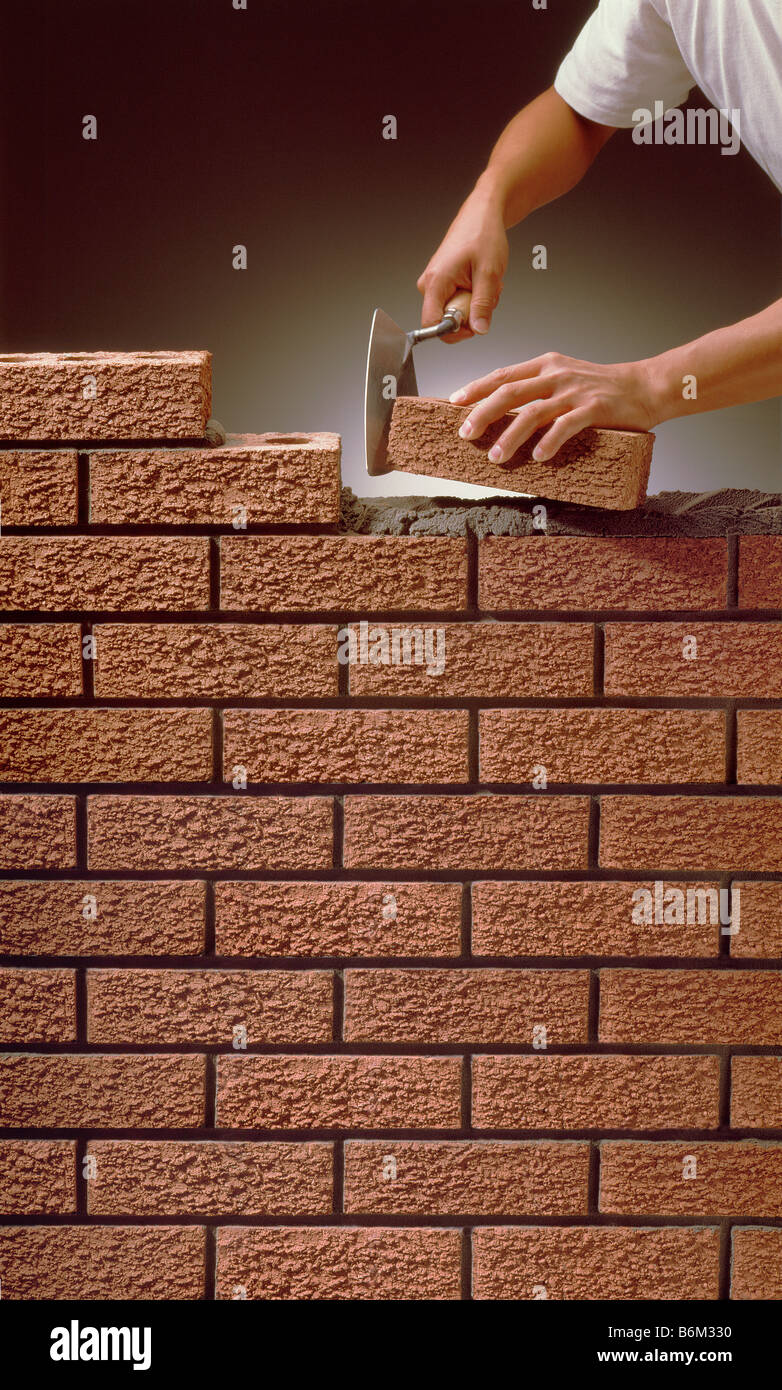 Bricklayer Laying Bricks High Resolution Stock Photography and Images ...