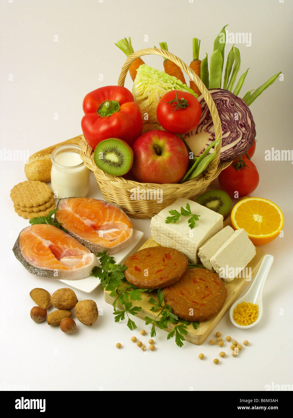 Healthy food still life Stock Photo - Alamy