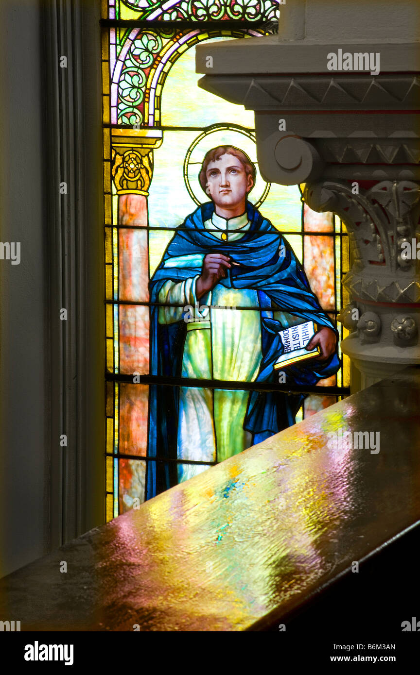 Saint Thomas Acquinas Stained Glass Window, Miraculous Medal Shrine ...