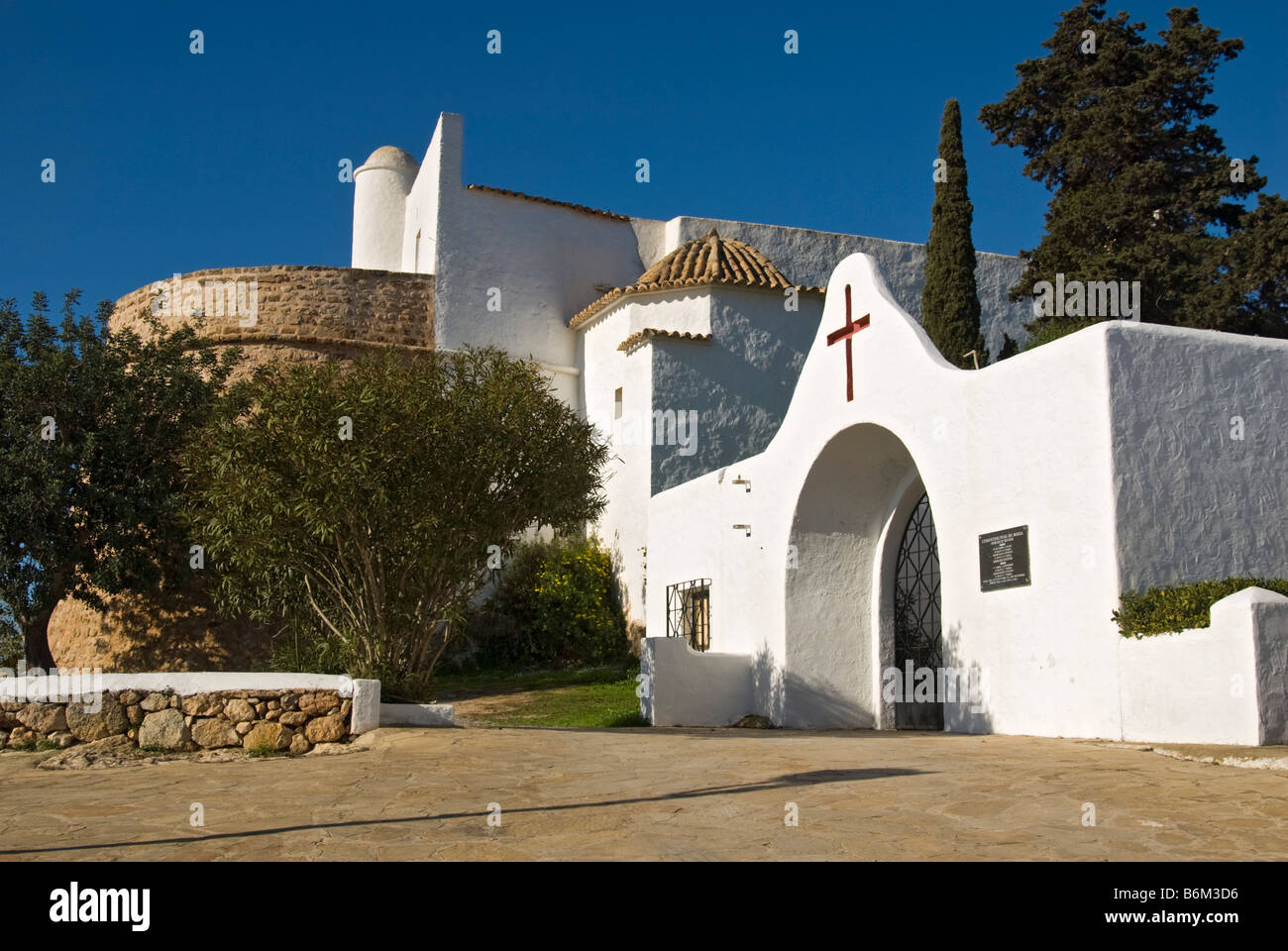 Puig de Missa Church tower, Ibiza, Spain Stock Photo - Alamy