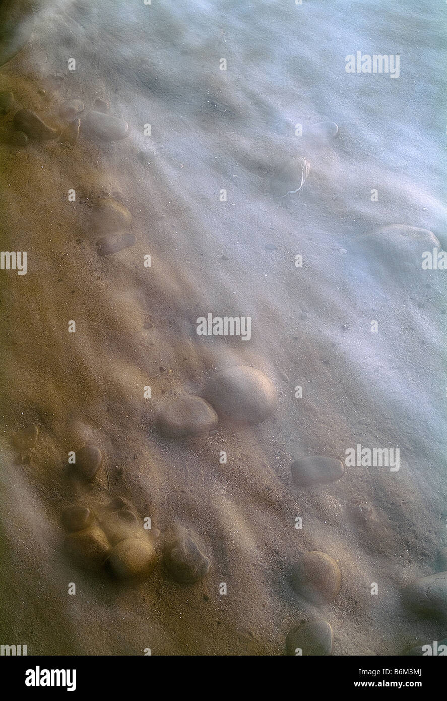 Waves Washing Over Rocks At Ventura Beach, California, USA Stock Photo ...