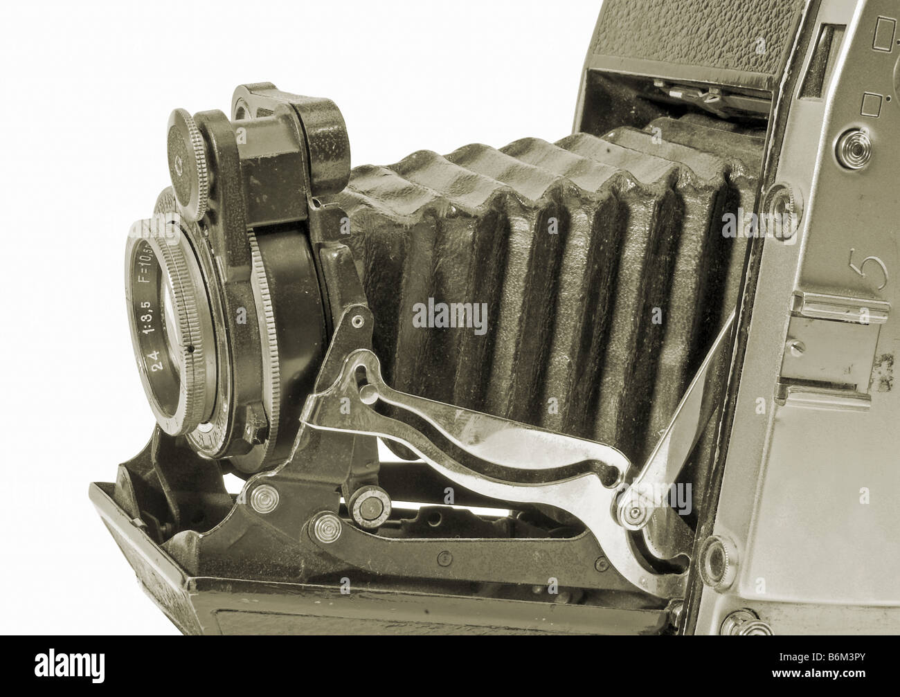 Lens of film camera isolated over white with clipping path Stock Photo ...