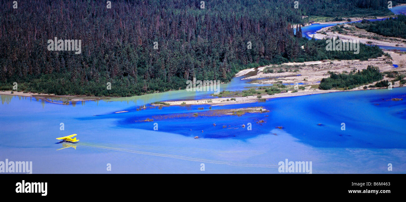 An aerial view of Coal Creek at Beluga Lake Stock Photo - Alamy