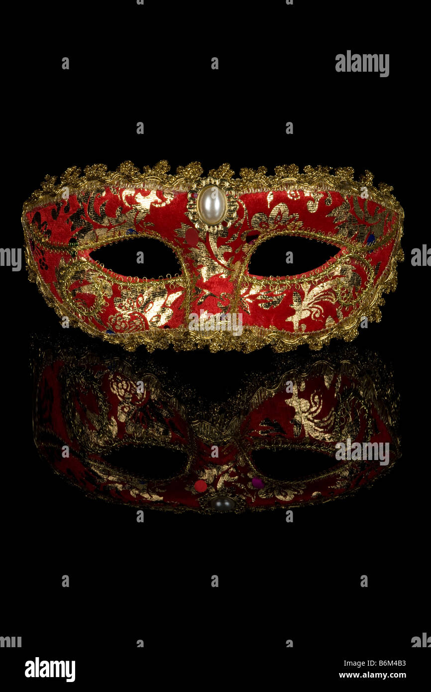 Red Venetian Carnival Mask Stock Photo - Alamy
