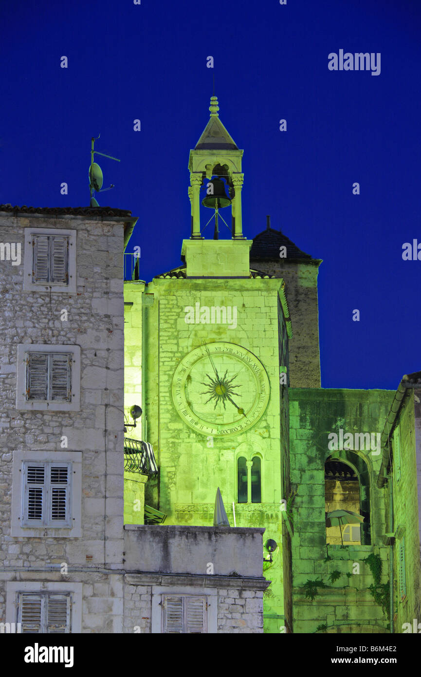 Famous Romanesque tower clock in Split, Croatia Stock Photo - Alamy