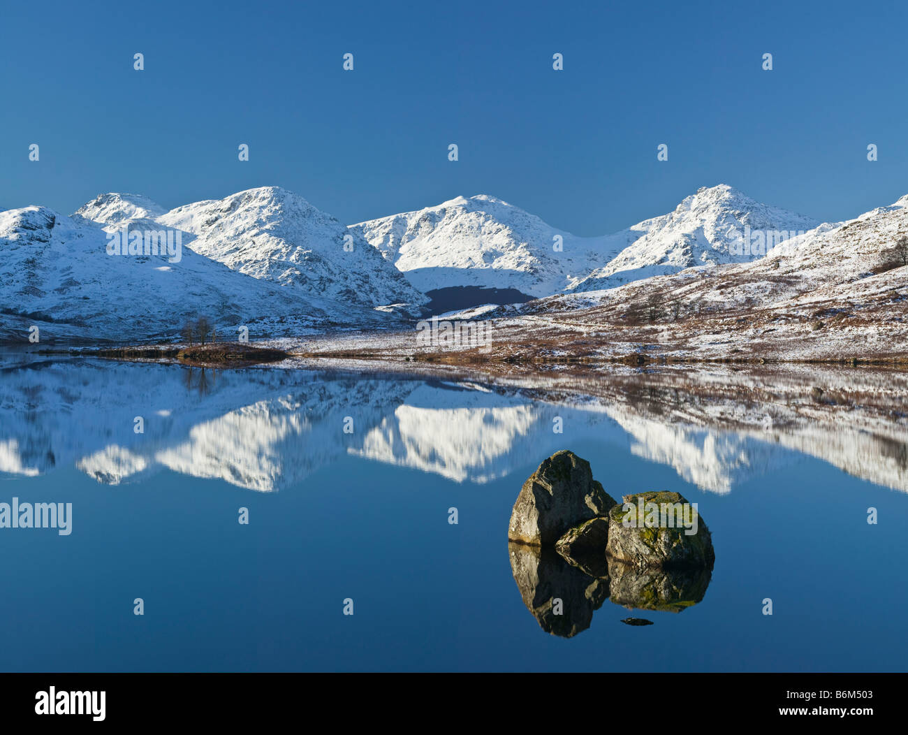 Loch Arklet, the Trossachs, Stirling, Scotland, UK. The Arrochar Alps ...
