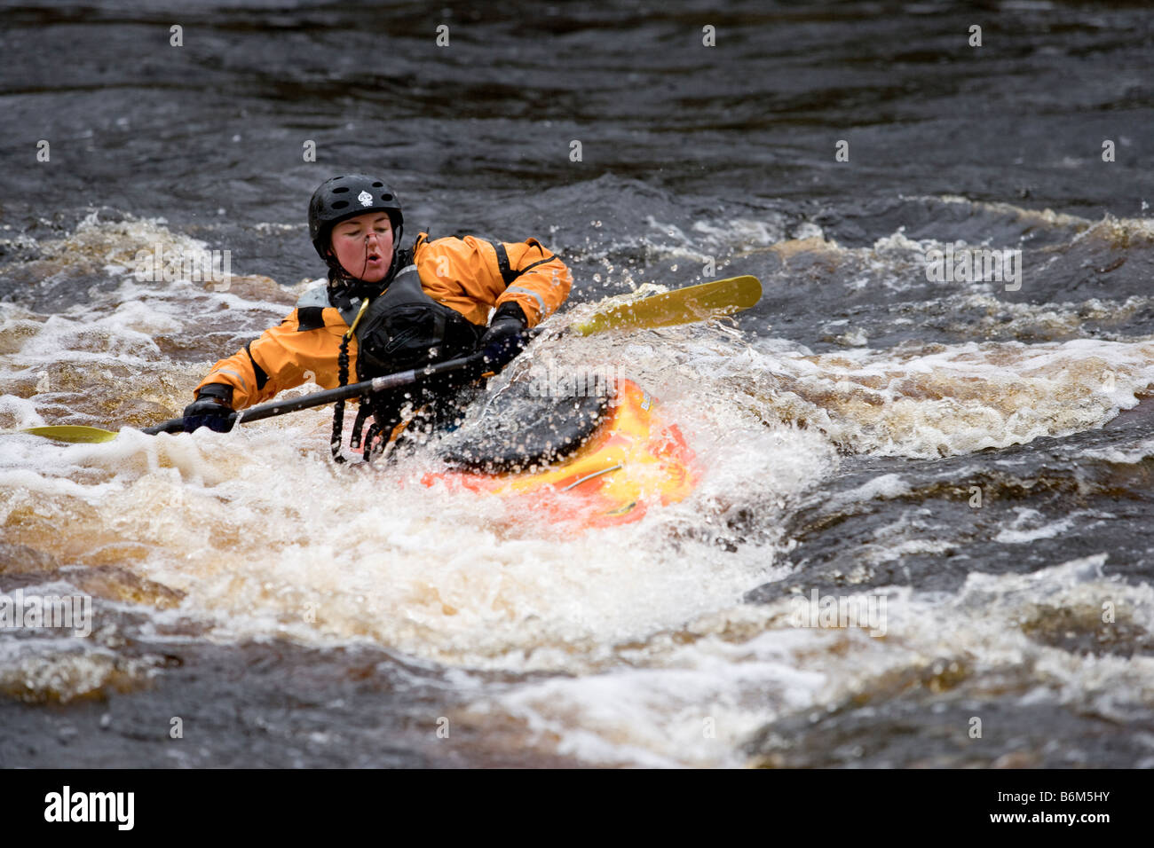 white water kayaker Stock Photo - Alamy
