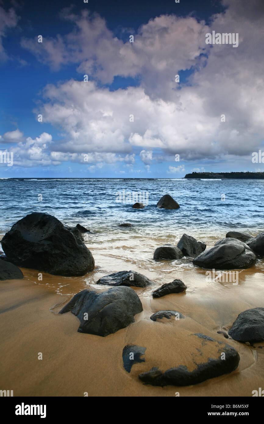 Vertical Ocean Seascape in Kauai Hawaii Stock Photo - Alamy