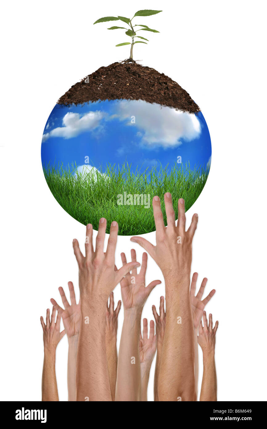 A Green Planet Earth Environment is Within Our Reach Stock Photo - Alamy