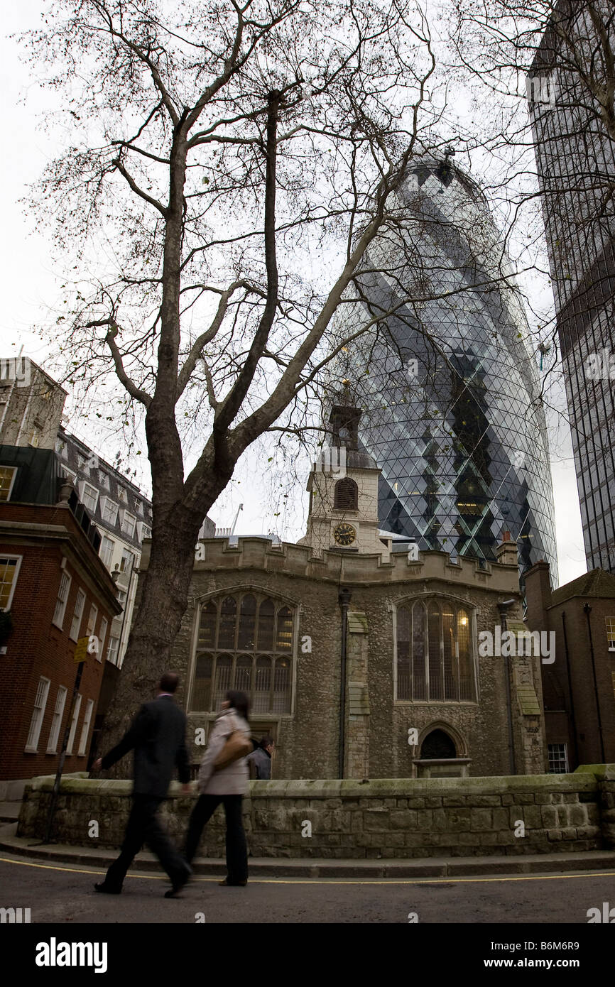 St Helen Bishopsgate Church is seen in the City of London Stock Photo ...